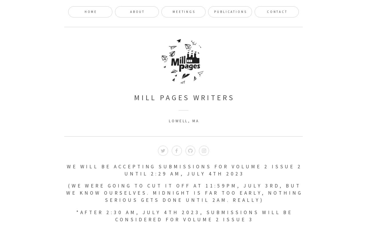 Mill Pages Writing Group